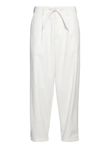 Emporio Armani Cotton Corduroy Tapered Trousers - White