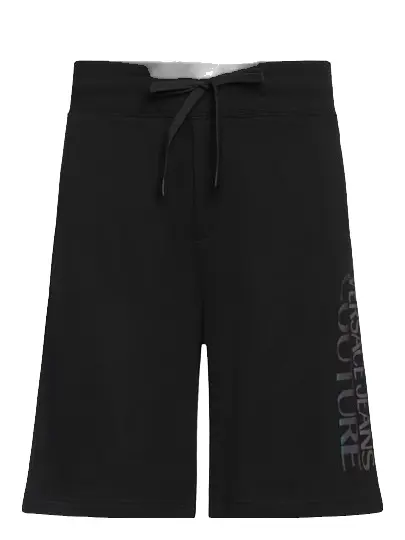 Versace Cotton-blend Fleece Shorts - Black