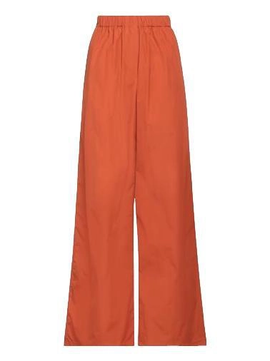 Max Mara Cotton Wide-leg Pants - Rust