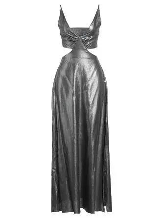 VICOLO Maxi Dress With Cutout - Gunmetal