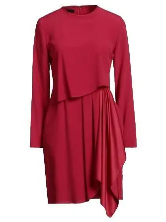 Emporio Armani Mini Dress In Acetate, Silk, And Polyester - Red