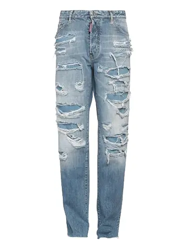 Dsquared2 Jeans Size Cotton, Cow Leather - Blue