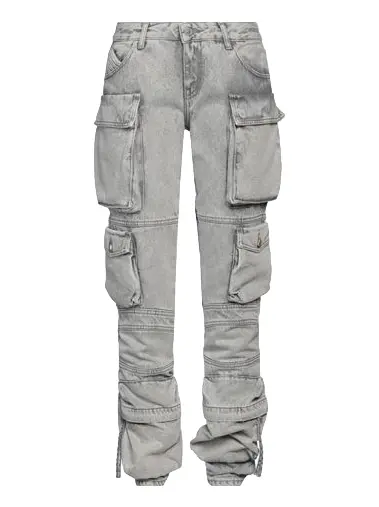 Attico Light Cotton Cargo Jeans - Grey