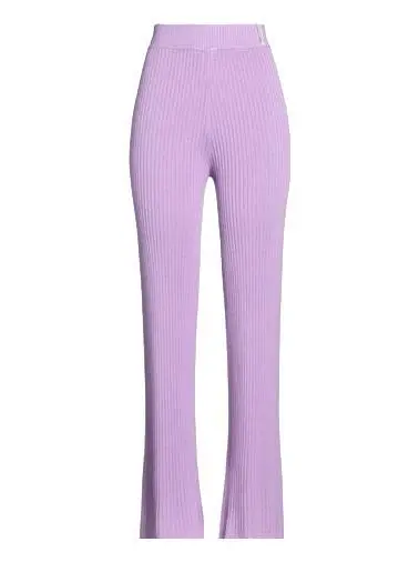 HINNOMINATE Flared Ribbed Knit Pants - Purple