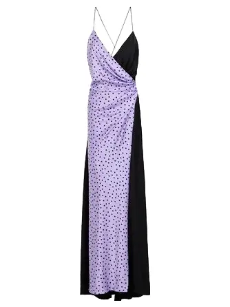 Pinko Maxi Dress In Polyester And Elastane - Purple