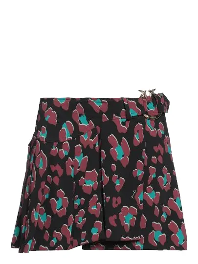 Pinko Mini Leopard-print Wrap Skirt - Black
