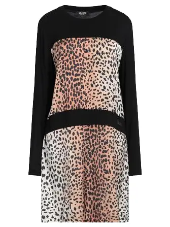 LIU •JO Leopard-print Midi Dress - Beige