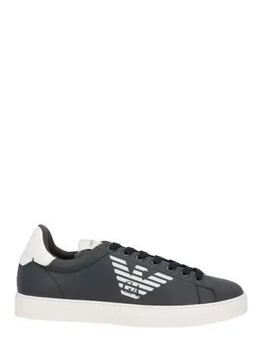 Emporio Armani Leather Low-top Sneakers - Blue