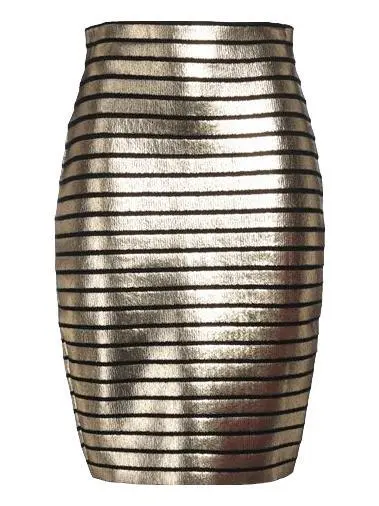 Balmain Midi Skirt In Cotton, Polyamide, And Polyurethane - Black