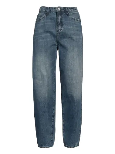 Armani Exchange Jeans With Leather Trims - Blue