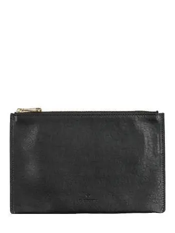 Il Bisonte Leather Pouch - Black
