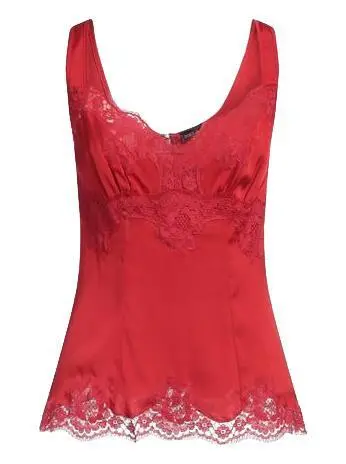 Dolce & Gabbana Silk & Elastane Top - Red