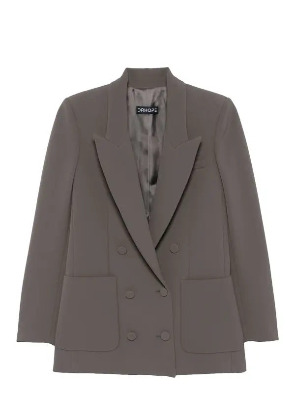 DRHOPE Double-breasted Blazer - Grey