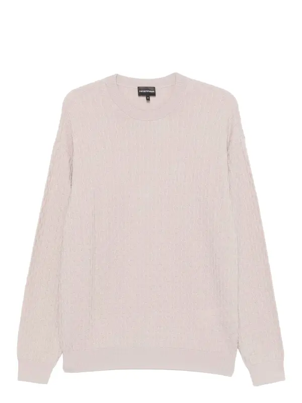 Emporio Armani 3d-knit Sweater - Neutrals