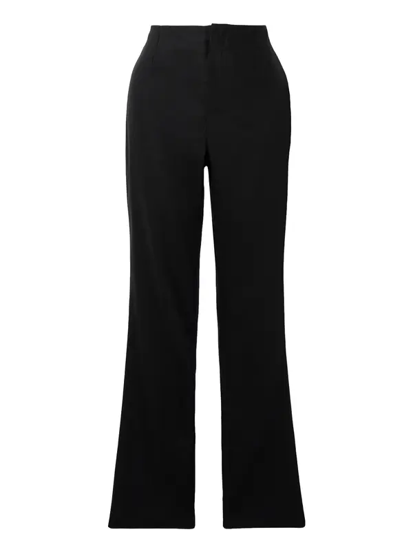 THE FRANKIE SHOP Morrison Pleated Wool-blend Pants - Black