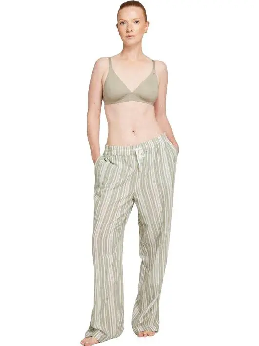 NUDEA The Classic Trouser - Sage Stripe