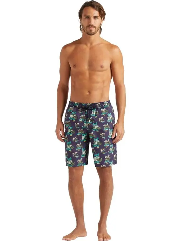 Vilebrequin Landscape Turtle Board Shorts - Minuit