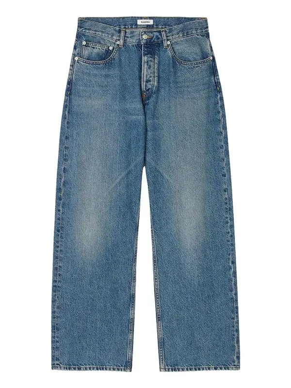 Sandro Faded Baggy Jeans - Blue
