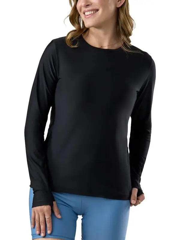 UV SKINZ Ls Crew Sun & Swim Shirt - Black