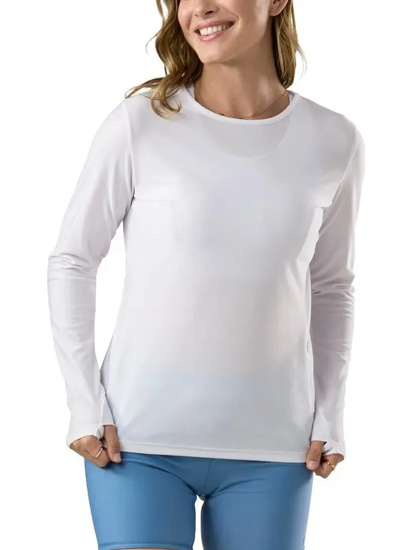 UV SKINZ Ls Crew Sun & Swim Shirt - White