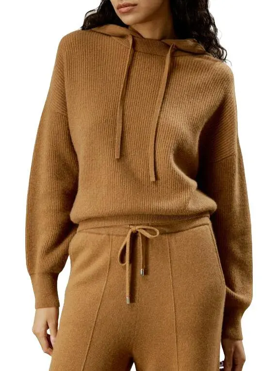 Lilysilk Eshe 2-in-1 Cashmere Detachable Hoodie - Toffee
