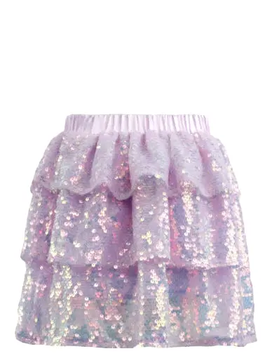LOLA + THE BOYS Iridescent Sequin Skirt - Lavender