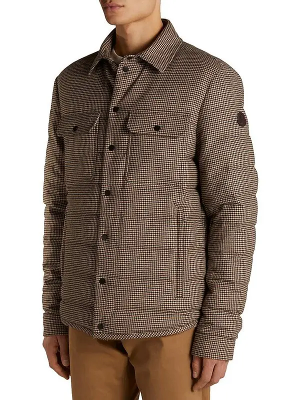 Moncler Gasserhoff Houndstooth Jacket - Check Beige