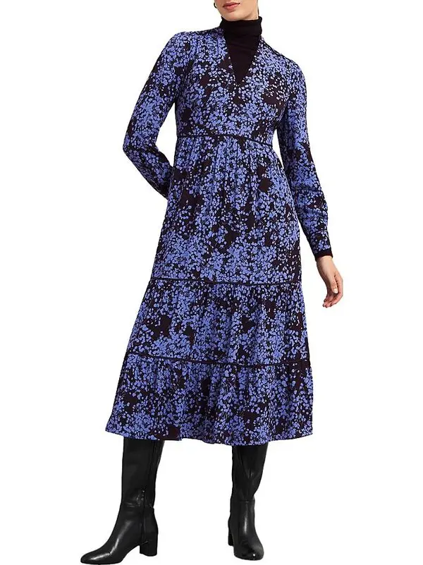 HOBBS LONDON Tillie Midi Dress - Navy