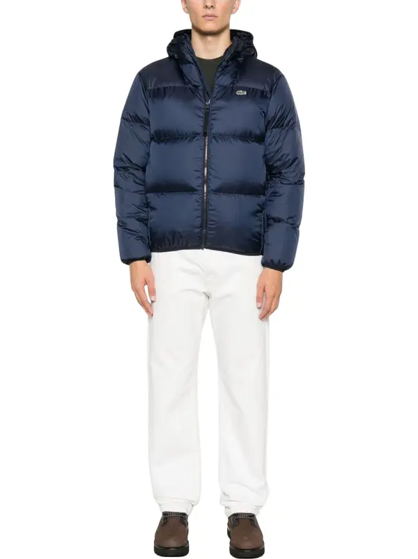 Lacoste Hooded Padded Jacket - Blue
