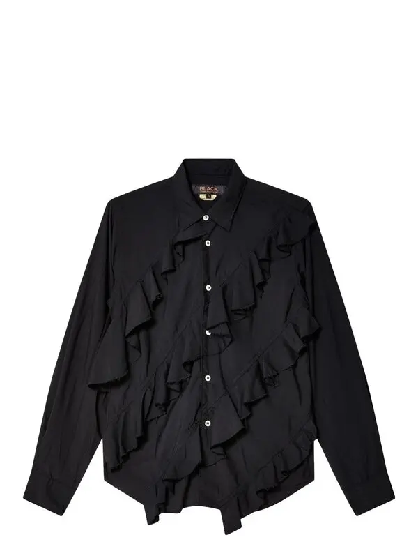 BLACK COMME DES GARÇONS Ruffle-detailing Shirt - Black