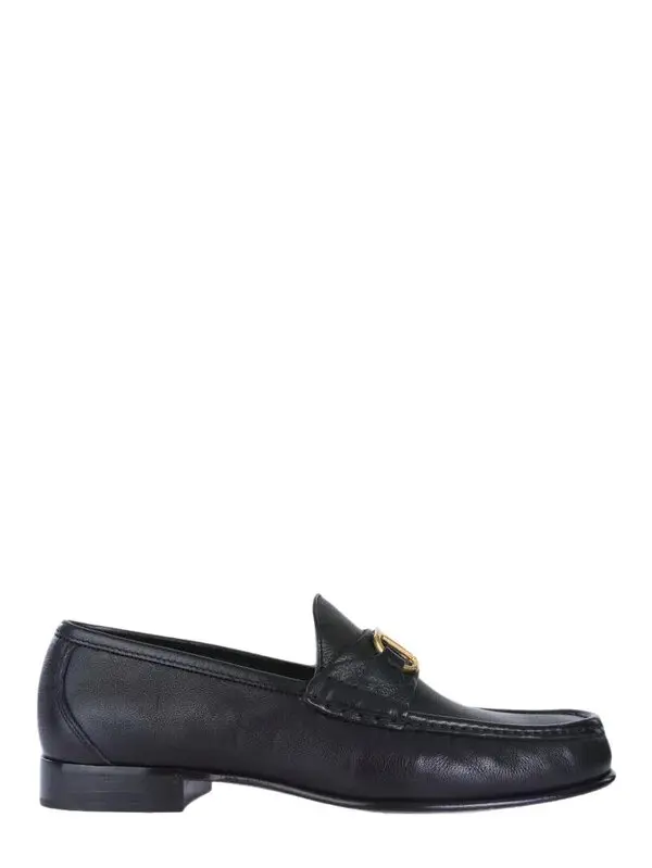 Valentino Garavani Vlogo Signature Leather Loafers - Black
