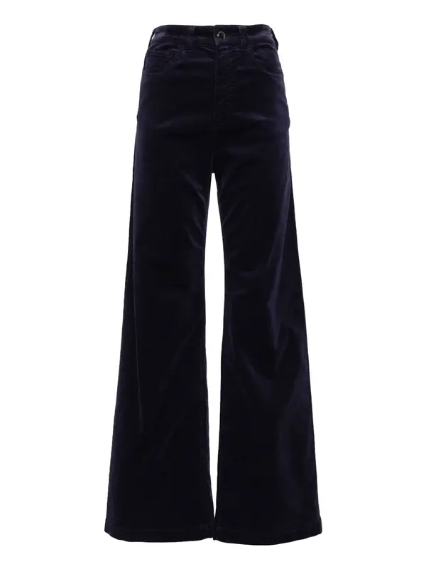Emporio Armani High-rise Corduroy Palazzo Pants - Purple