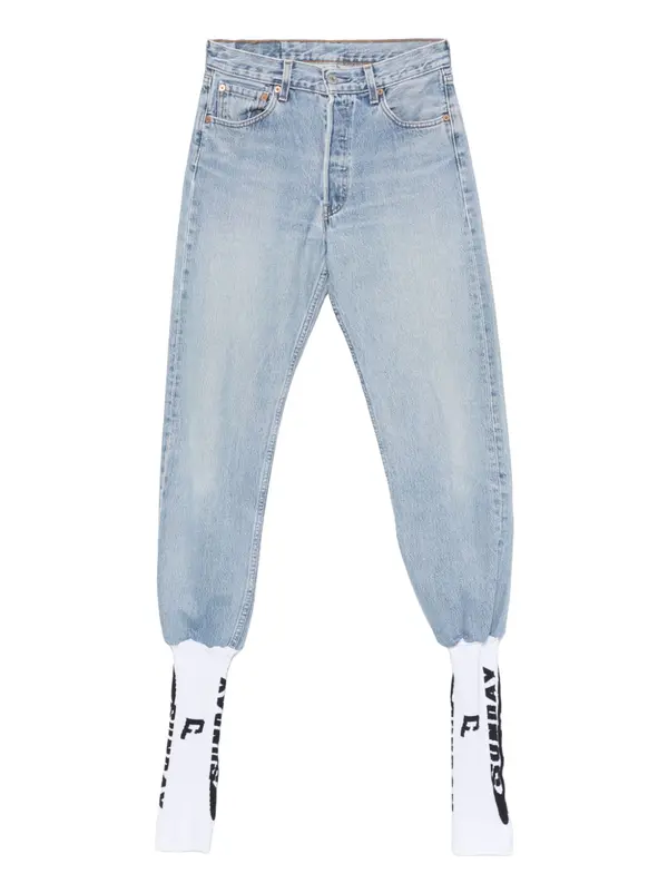 PROTOTYPES Elastic-panelled Jeans - Blue