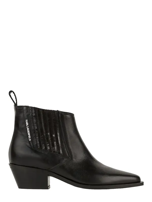 Karl Lagerfeld 50mm Kansas Cowboy Boots - Black