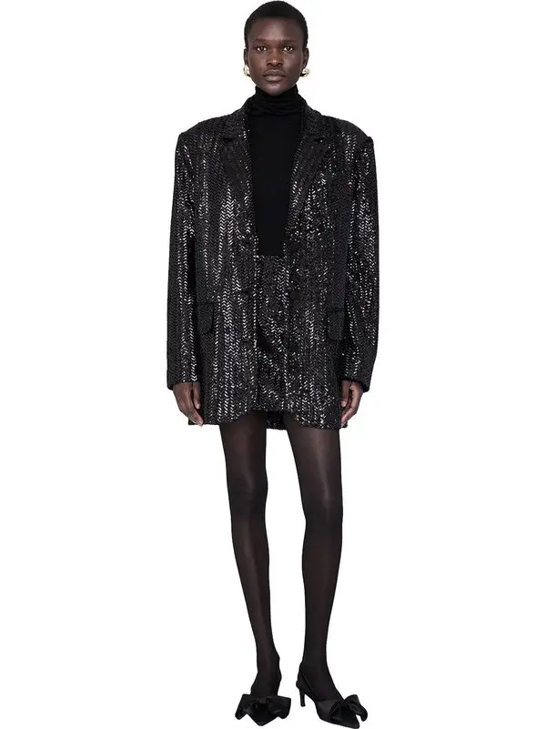 ANINE BING Sara Blazer - Black Sequin