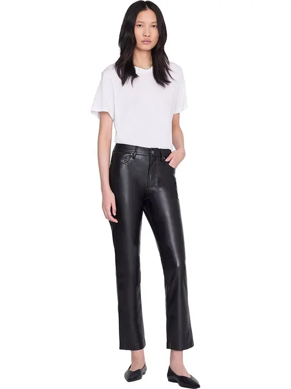 ANINE BING Bruno Pant - Black Recycled Leather