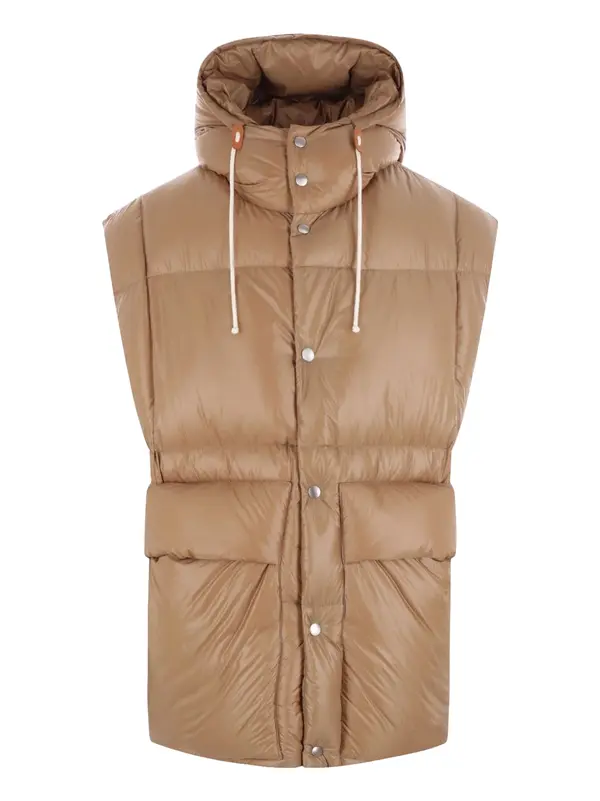 JIL SANDER Goose-down Gilet - Neutrals