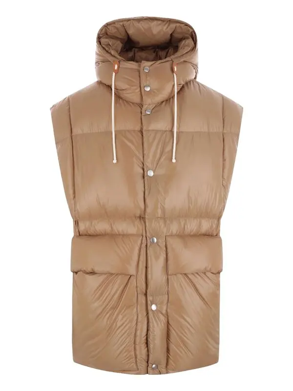 JIL SANDER Goose-down Gilet - Neutrals