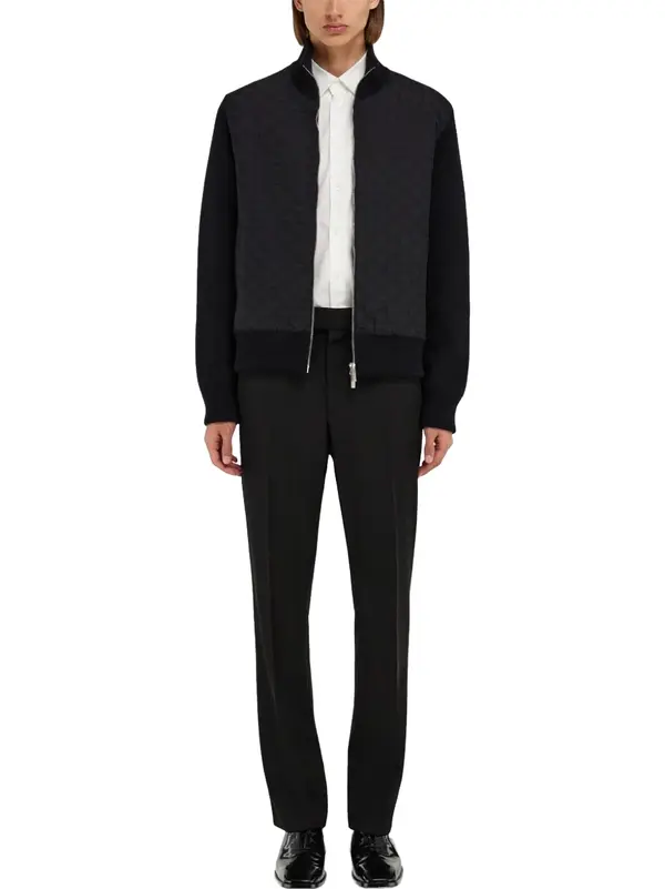 FERRAGAMO Knitted Bomber Jacket - Black
