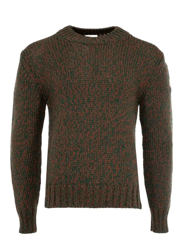 Moncler Mélange Wool Jumper - Brown