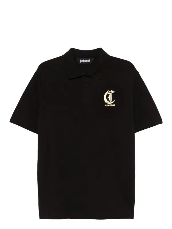 Just Cavalli Logo-print Polo Shirt - Black