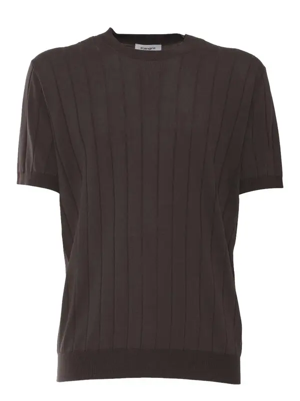 KANGRA Short Sleeve Sweater - Brown
