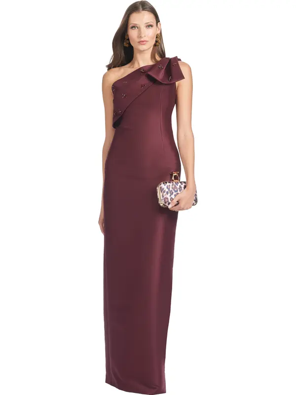 Sachin & Babi Olivia Gown - Malbec