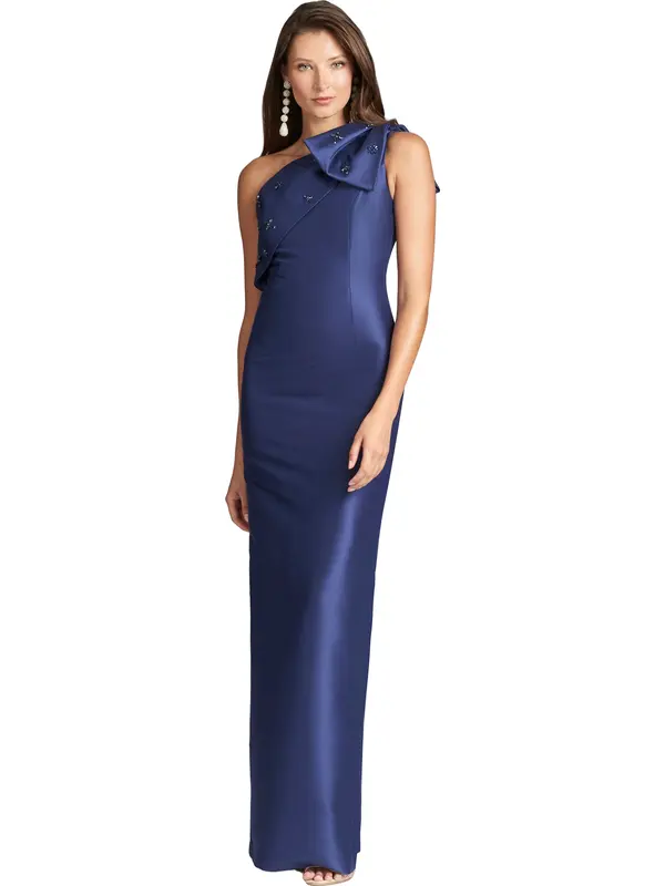 Sachin & Babi Olivia One-shoulder Gown - Washed Indigo