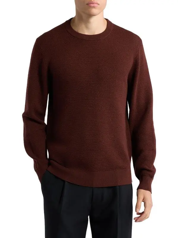 Theory Maden T.novo Crewneck Wool Sweater - Port