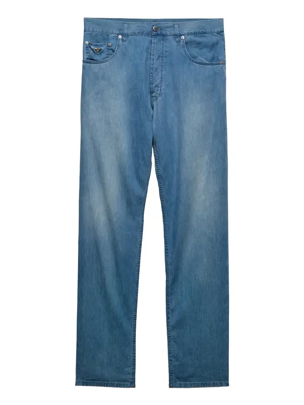 Prada Light Denim Five-pocket Jeans - Light Blue
