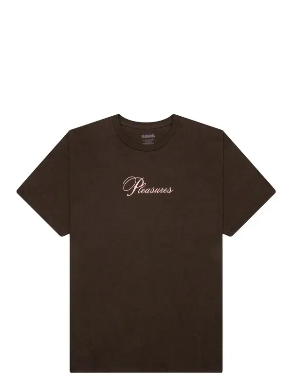 PLEASURES Stack T-shirt - Brown