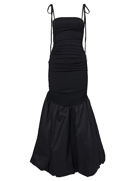 AMY LYNN Alexa Fishtail-hem Maxi Dress - Black