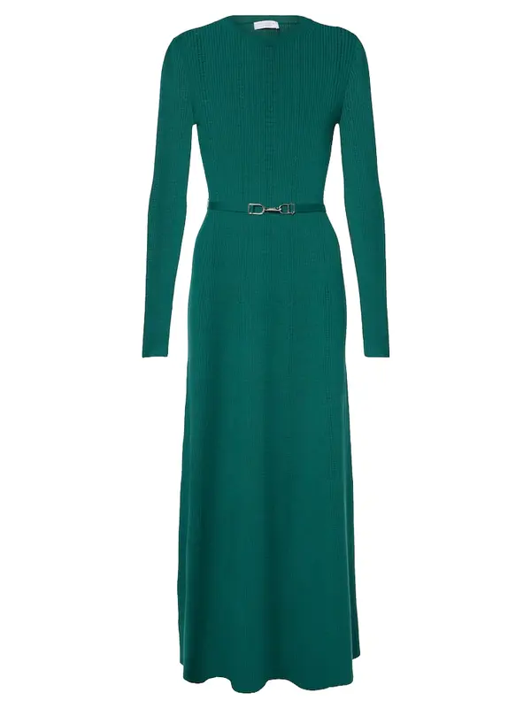 Gabriela Hearst Imagene Wool Midi Dress - Green