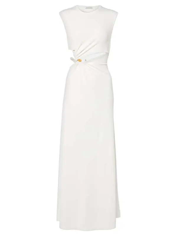 Christopher Esber Concave Stone Maxi Dress - White